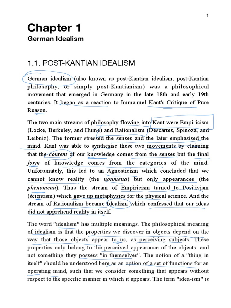 German Idealism 1 | PDF | German Idealism | Immanuel Kant