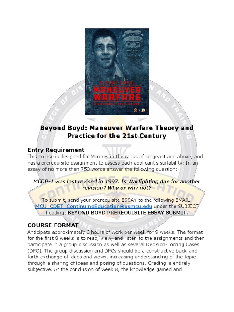 Maneuver Warfare Course for Marines | PDF | Maneuver Warfare ...