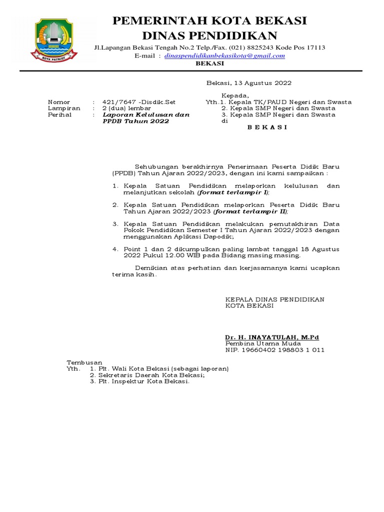 Laporan Kelulusan dan PPDB 2022 | PDF