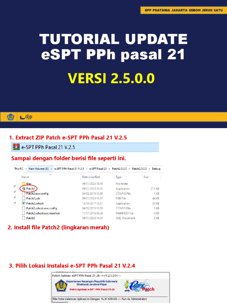 TUTORIAL UPDATE eSPT PPH Pasal 21 2.5 | PDF | Metode & Bahan Ajar | Teknologi & Rekayasa
