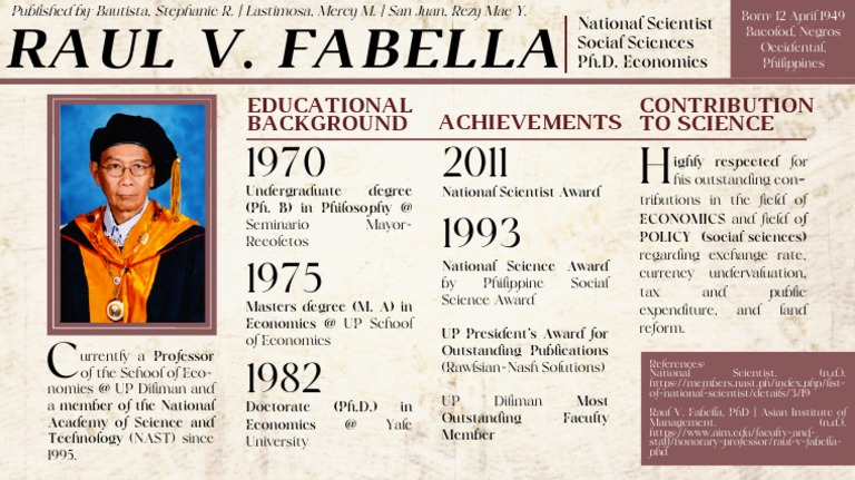Raul V. Fabella | PDF | Doctor Of Philosophy | Science