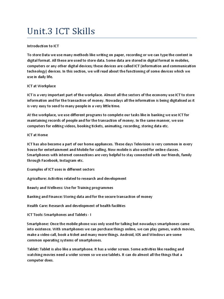 An Introduction to Information and Communication Technology: Exploring ...