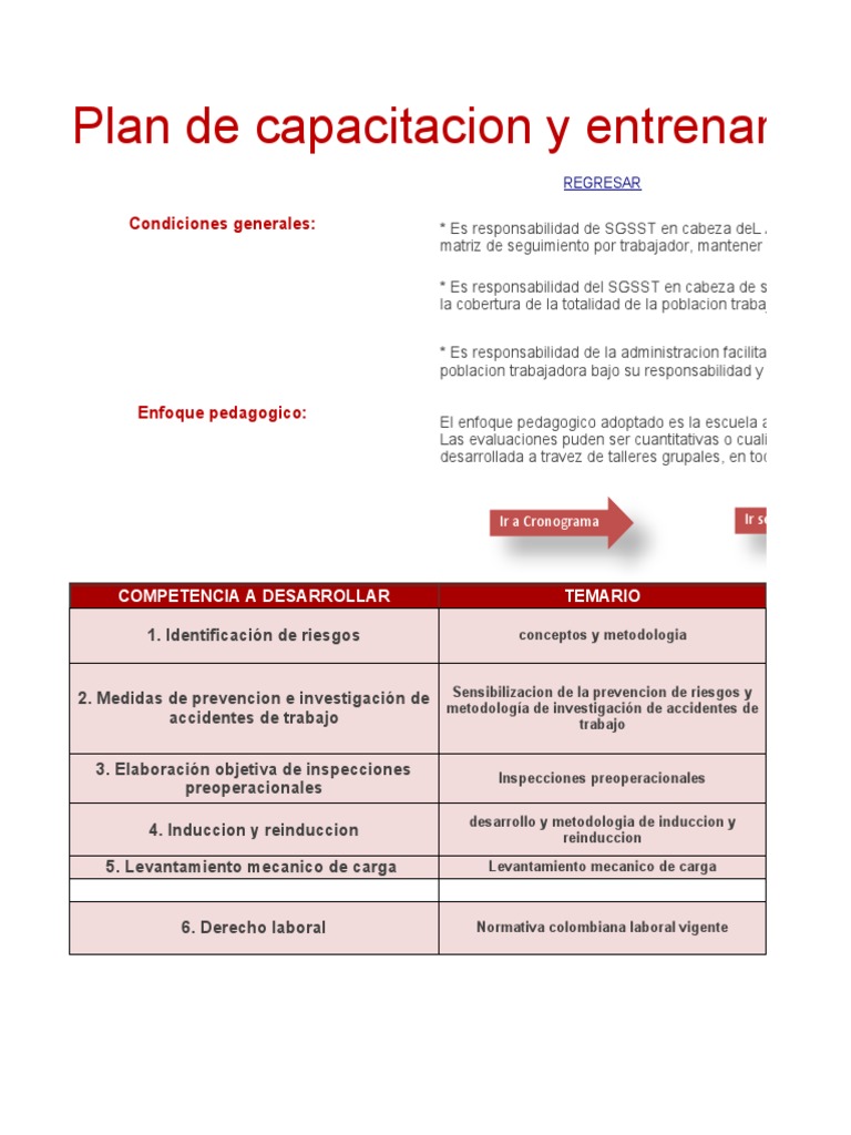 Plan de Capacitacion y Entrenamiento - 2022 | PDF | Business