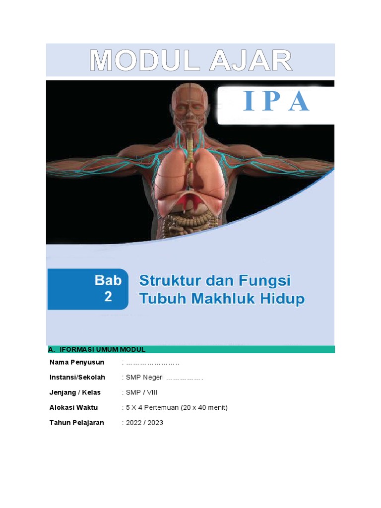 MA Bab 2 Struktur Dan Fungsi Tubuh Makhluk Hidup | PDF | Sains & Matematika