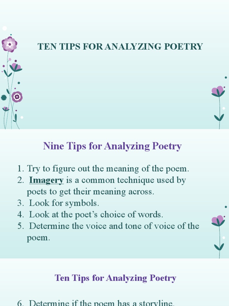 Analyzing Poetry | PDF | Poetry | Rhyme