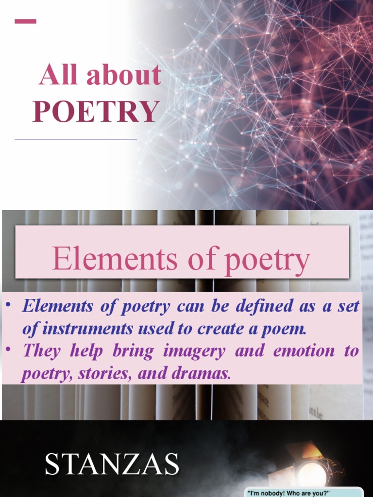 All about poetry elements | PDF | Poetry