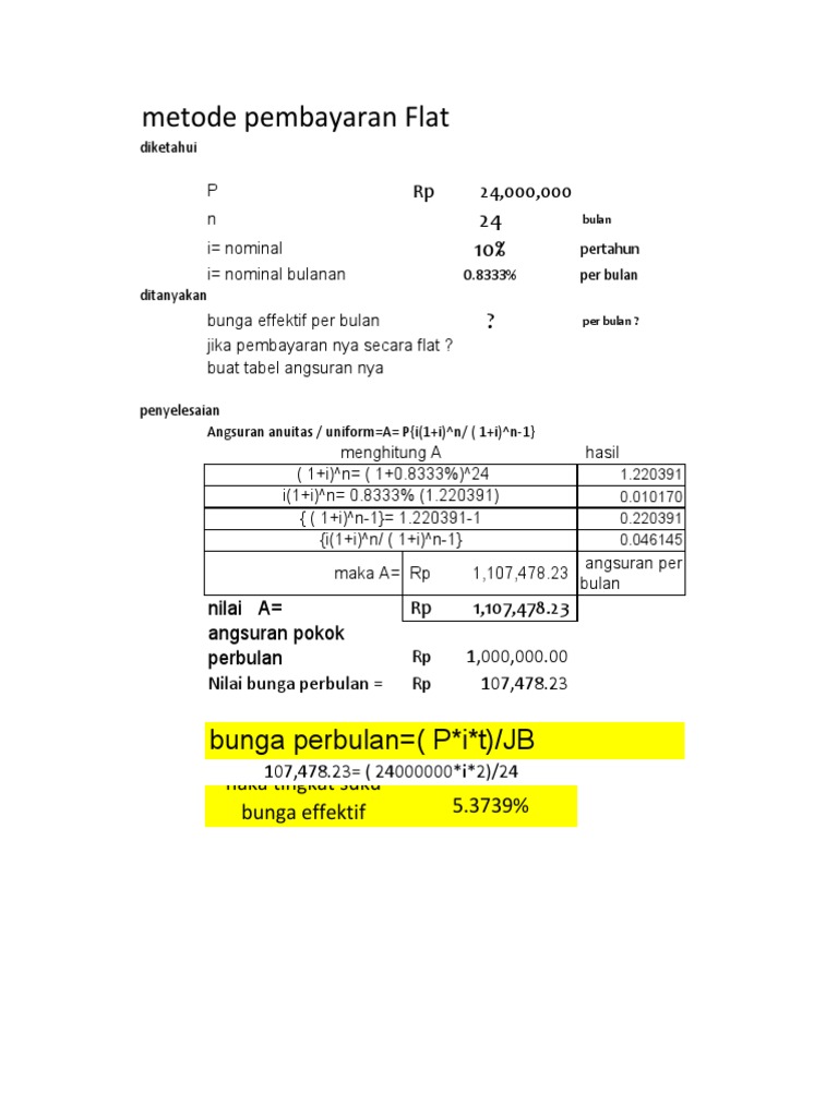 Contoh Angsuran Pinjaman | PDF