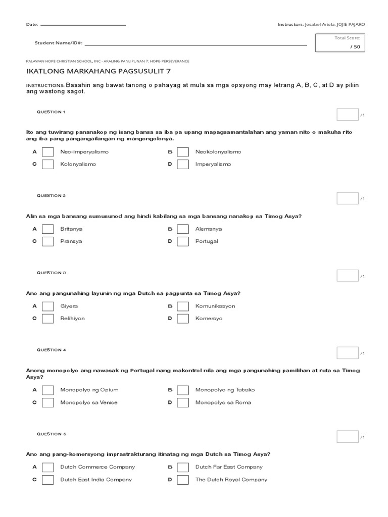 Checked 3rdQTQ AP7 | PDF