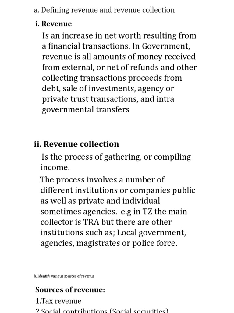 5.revenue and Revenue Collection | PDF