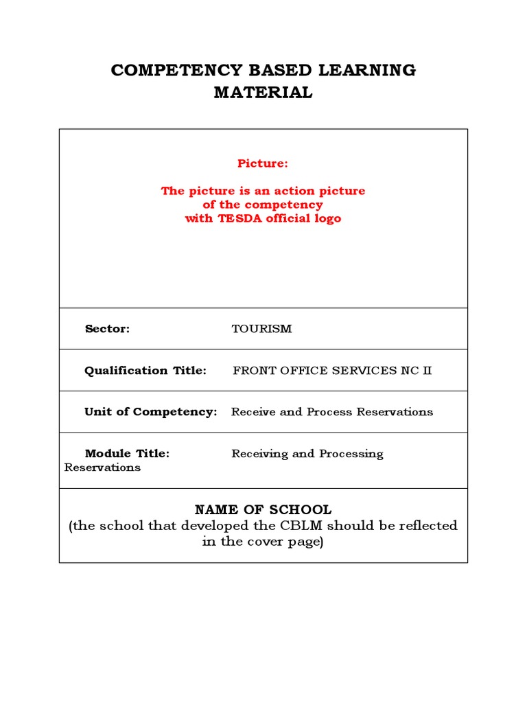 D. CBLM Template | PDF | Learning | Evaluation