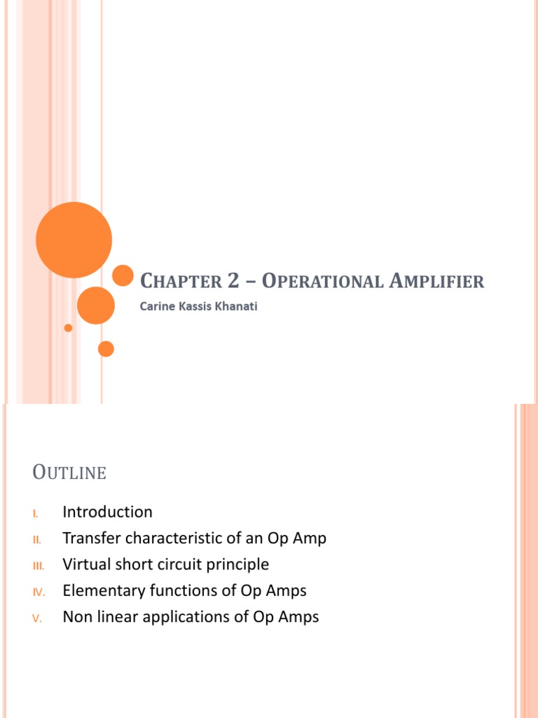 Chapter 2 - Operational Amplifier | PDF | Operational Amplifier | Amplifier