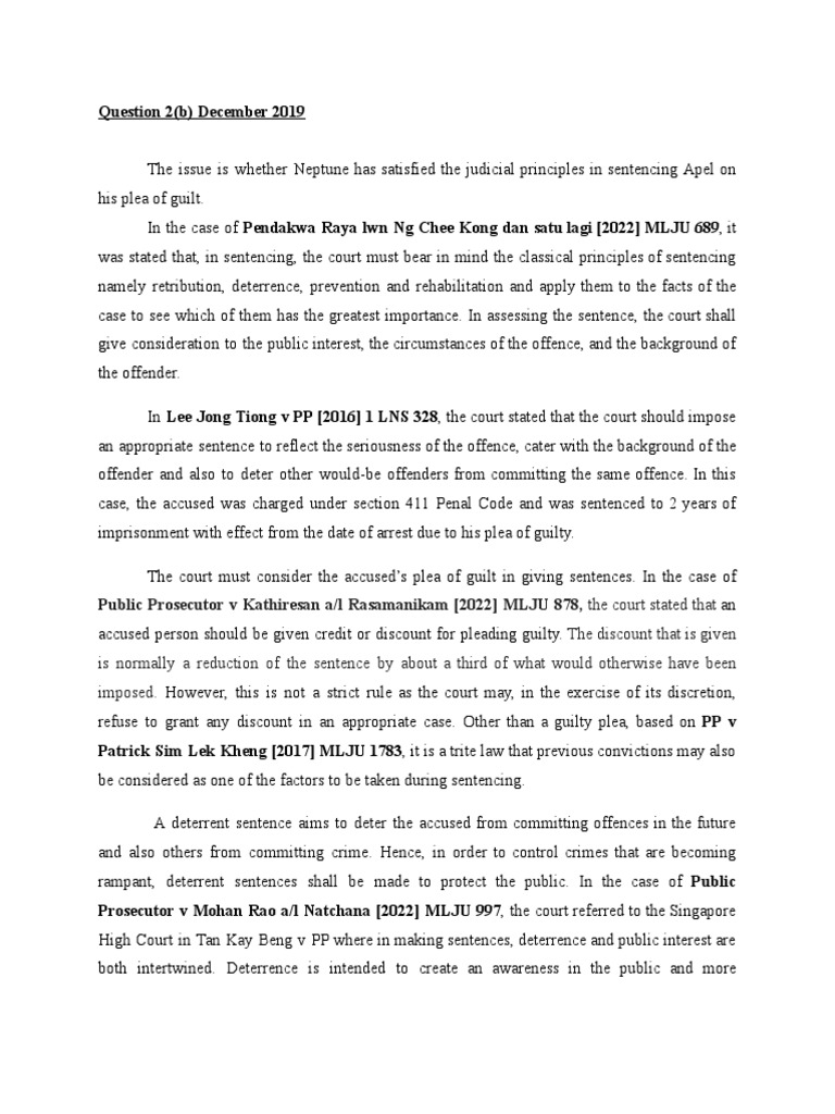 Sentencing - Plea of Guilt Tuto | PDF | Sentence (Law) | Plea