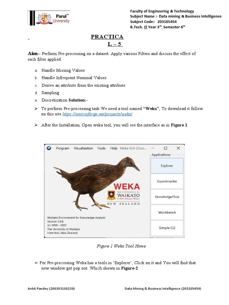 Data Pre-processing with Weka Guide | PDF | Business Intelligence ...
