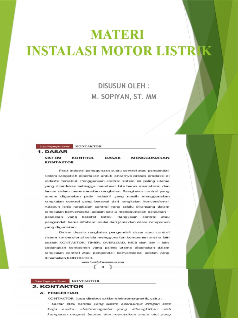 Powerpoint Instalasi Motor Listri (IML) Prensentasi | PDF