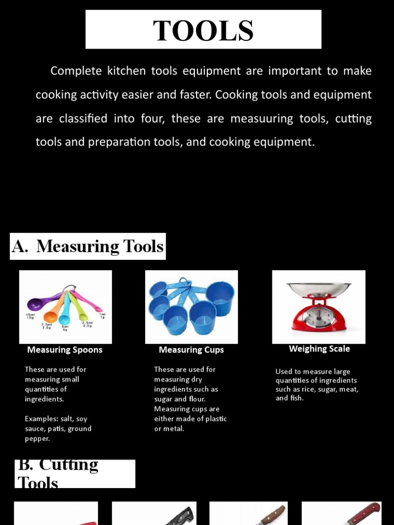 Cooking Tools | PDF | Cooking | Kitchen Utensil