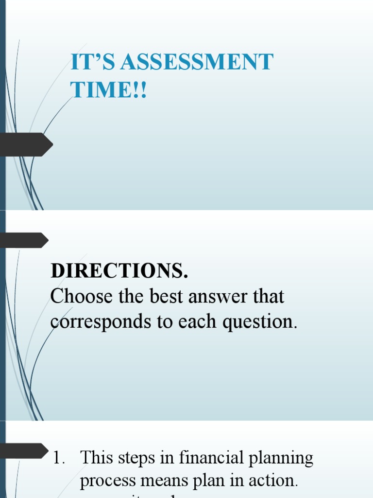 Financial Planning Assessment Quiz | PDF | Goal | Financial Plan