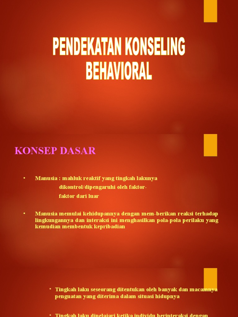 Panduan Konseling Behavioral | PDF