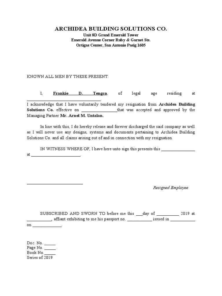 Quit Claim Letter | PDF