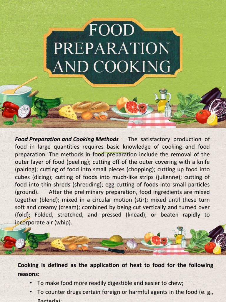 Food Preparation and Cooking Techniques | PDF | Cooking | Soup