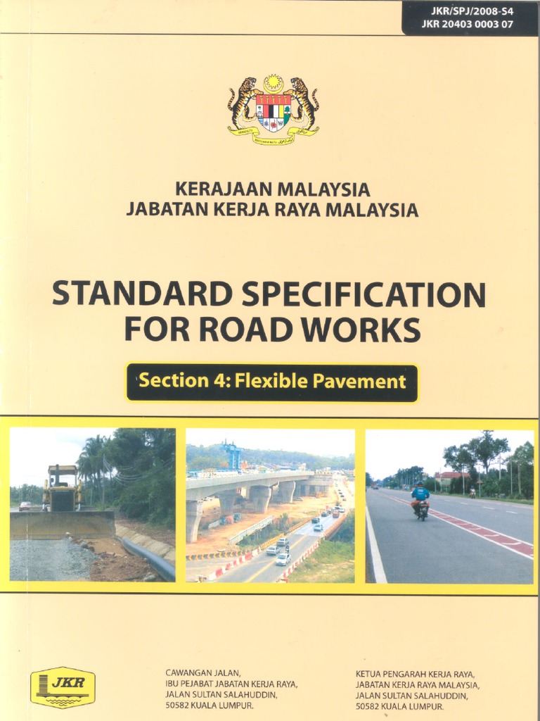 JKR Malaysia - 2008 - Standard Specification For Road Works, Section 4 ...