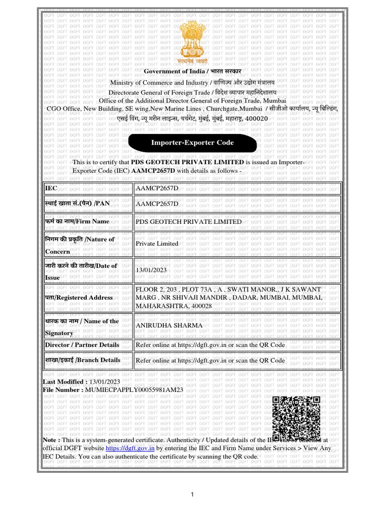 PDS Geotech Iec Certificate | PDF | Technology & Engineering
