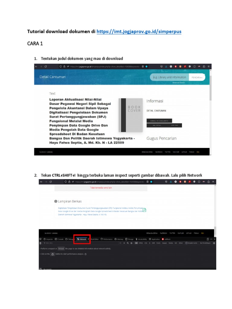 Tutorial Download Dokumen Di IMT | PDF