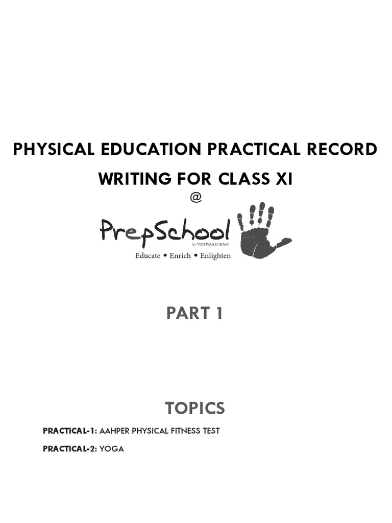 Pe Record Writing Class Xi - Part 1 | PDF