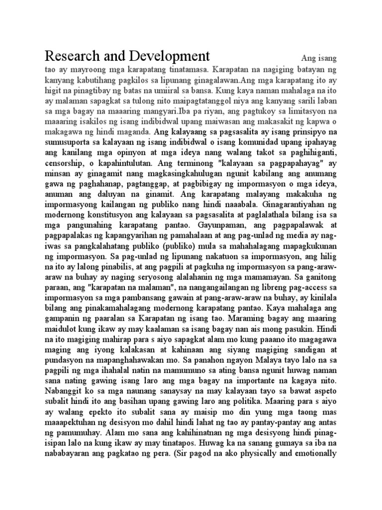 Research and Development | PDF