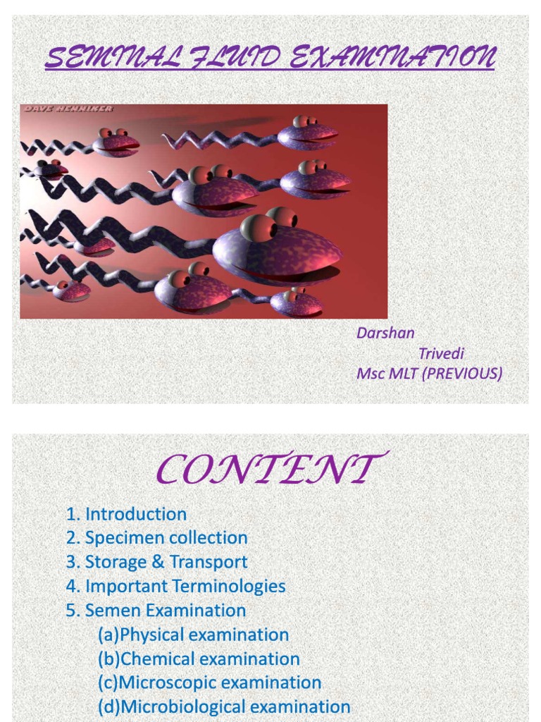 Semen Analysis | Download Free PDF | Semen | Sexual Health