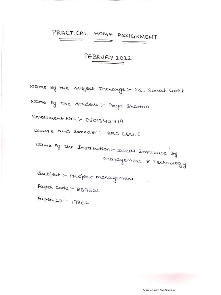 PM Assignment (Pooja Sharma) | PDF