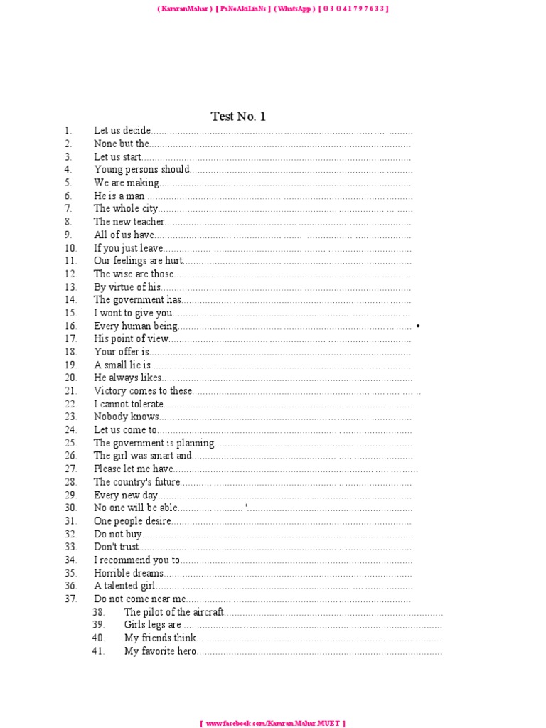 Issb 300 Sentences Completion | PDF