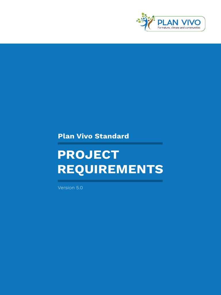 01 Plan Vivo Standard Project Requirements Web Final Version | PDF ...