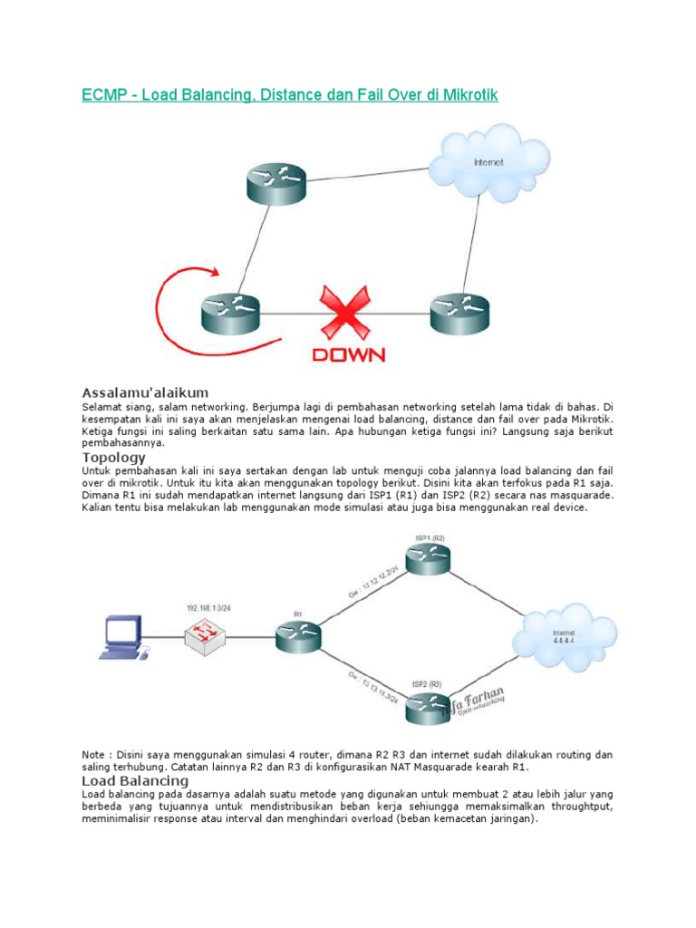 ECMP dan Load Balancing di Mikrotik | PDF | Komputer