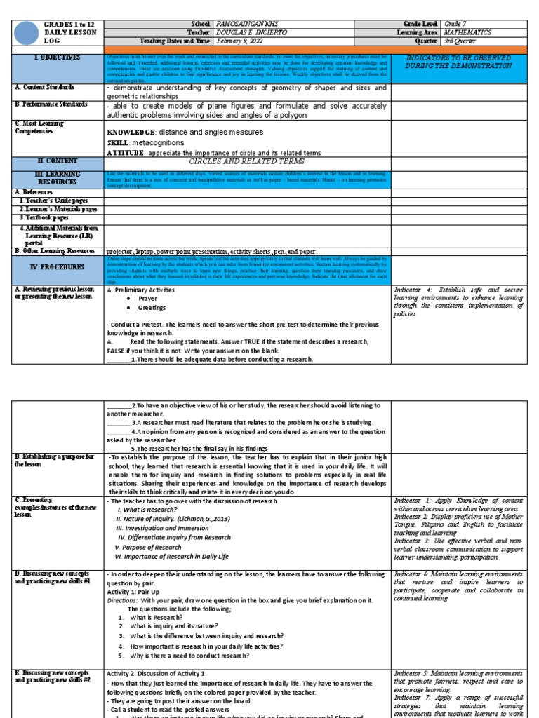DLP - Cot2 | PDF | Learning | Teachers