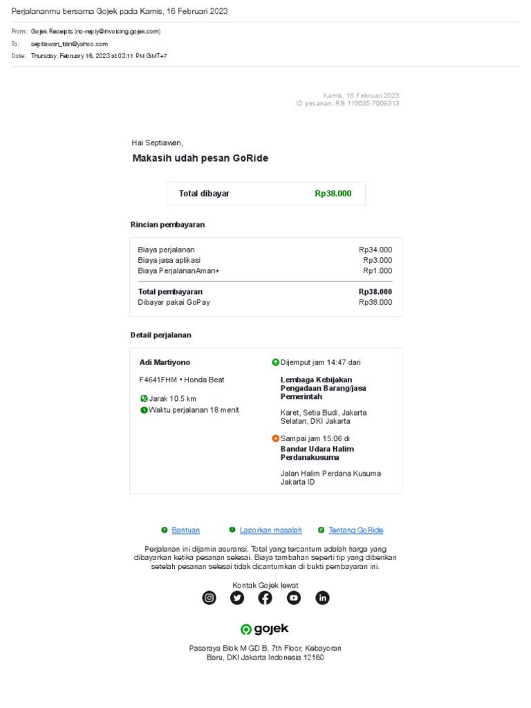 Gojek Kantor Bandara | PDF