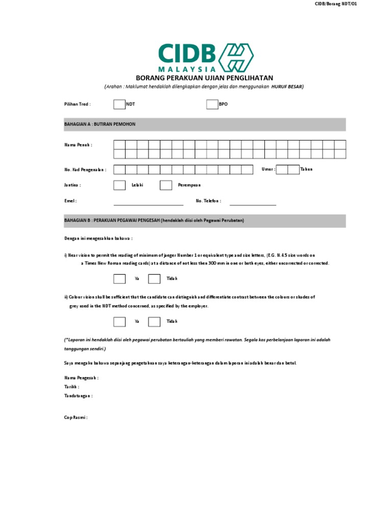 Perakuan Ujian Penglihatan | PDF