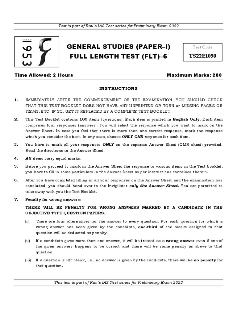 GS FLT-6 2022 Ts22e1050 Q | PDF