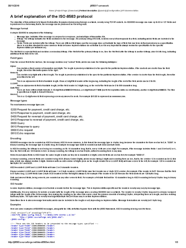 ISO8583 - Brief Explanation | PDF | Character Encoding | Binary Coded ...