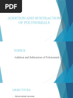 Adding and Subtracting Monomials | PDF | Arithmetic | Abstract Algebra