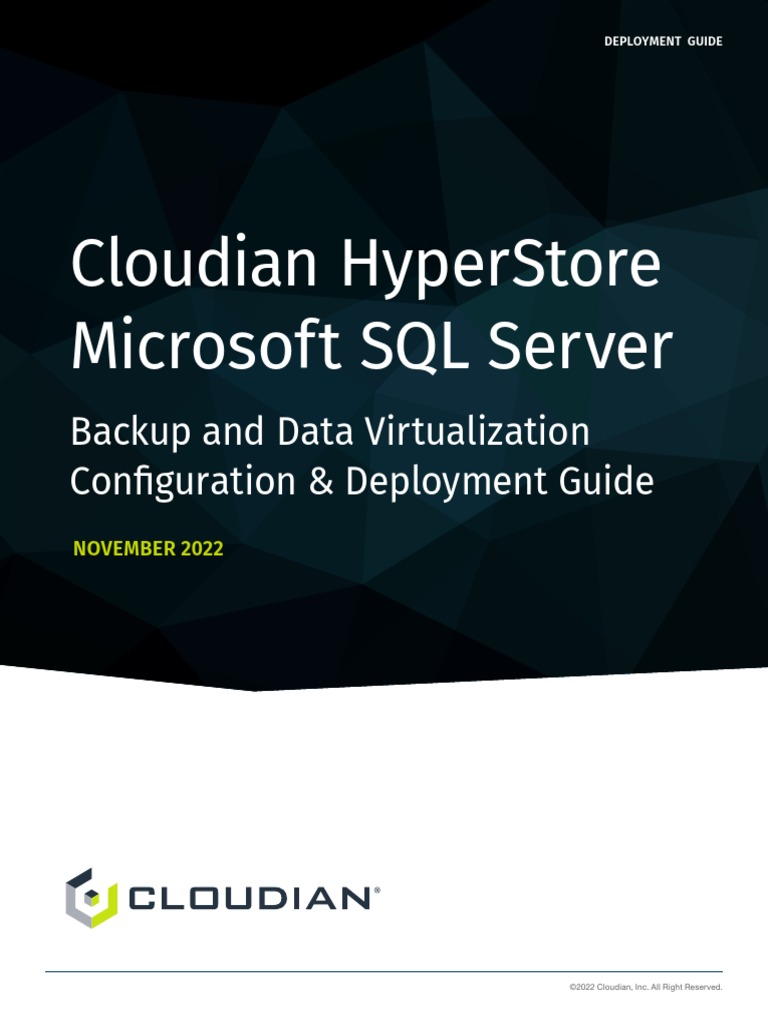 HyperStore MSFT SQL Deployment Guide | PDF | Microsoft Sql Server | Backup