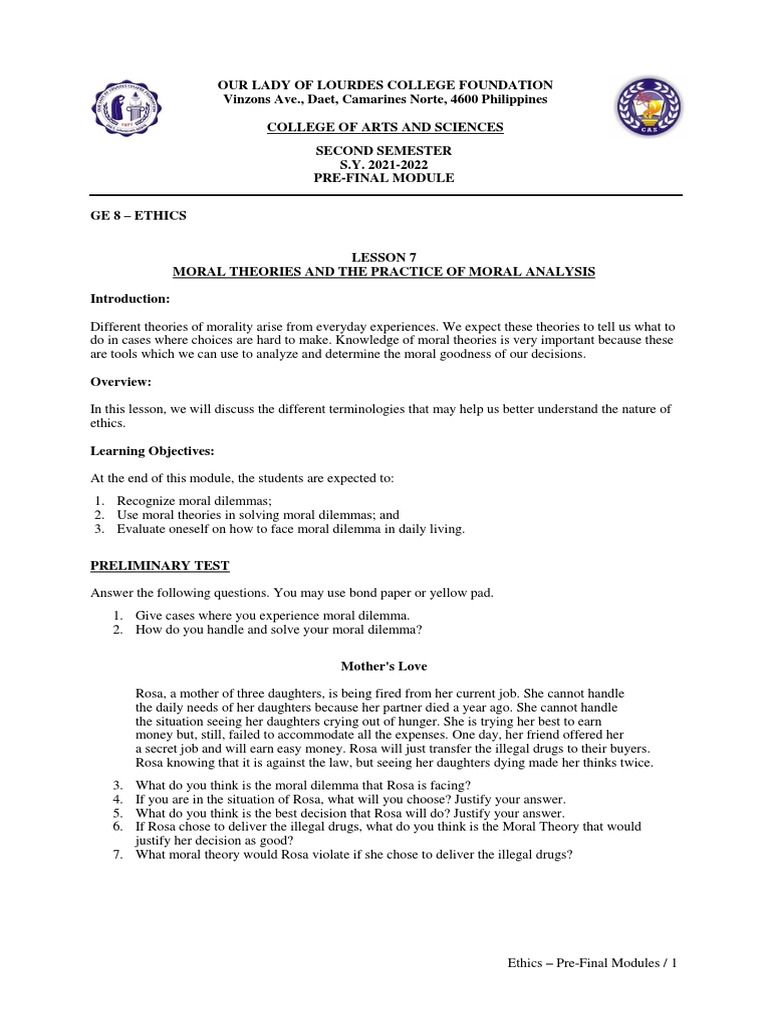 Ethics: Moral Theories & Analysis | PDF | Utilitarianism | Morality