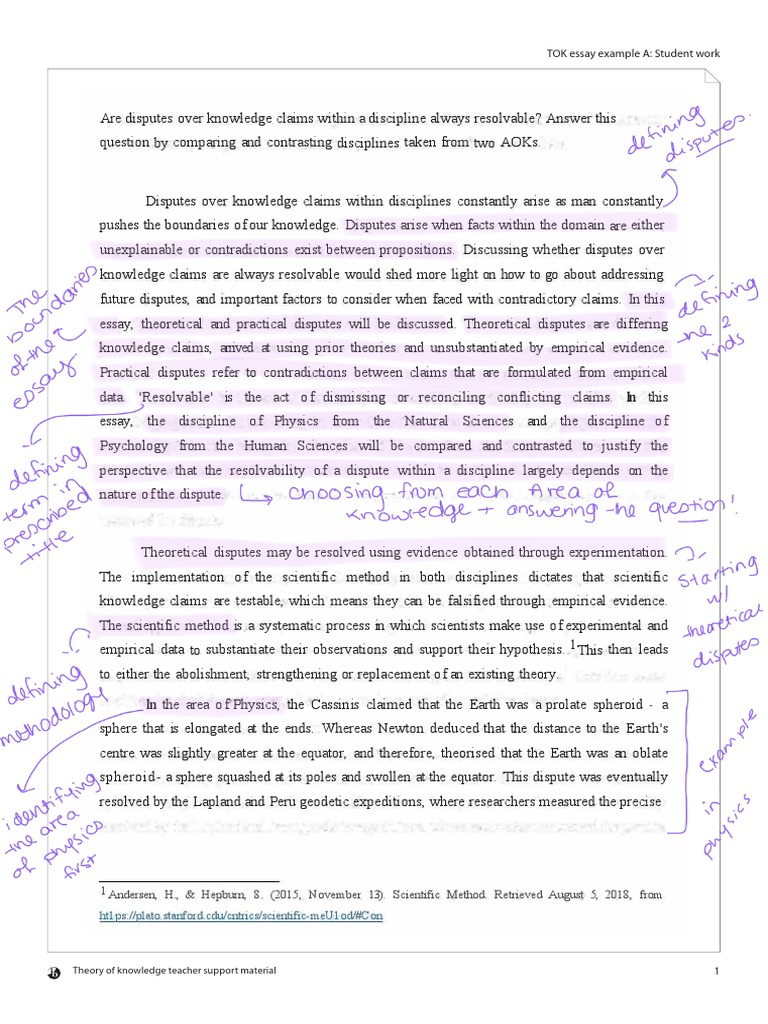 TOK Essay Sample 1 2 | PDF | Theory | Science