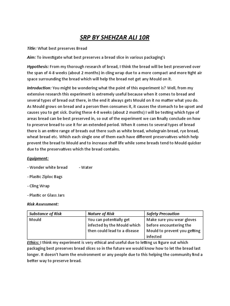 Science SRP | PDF | Experiment | Packaging And Labeling