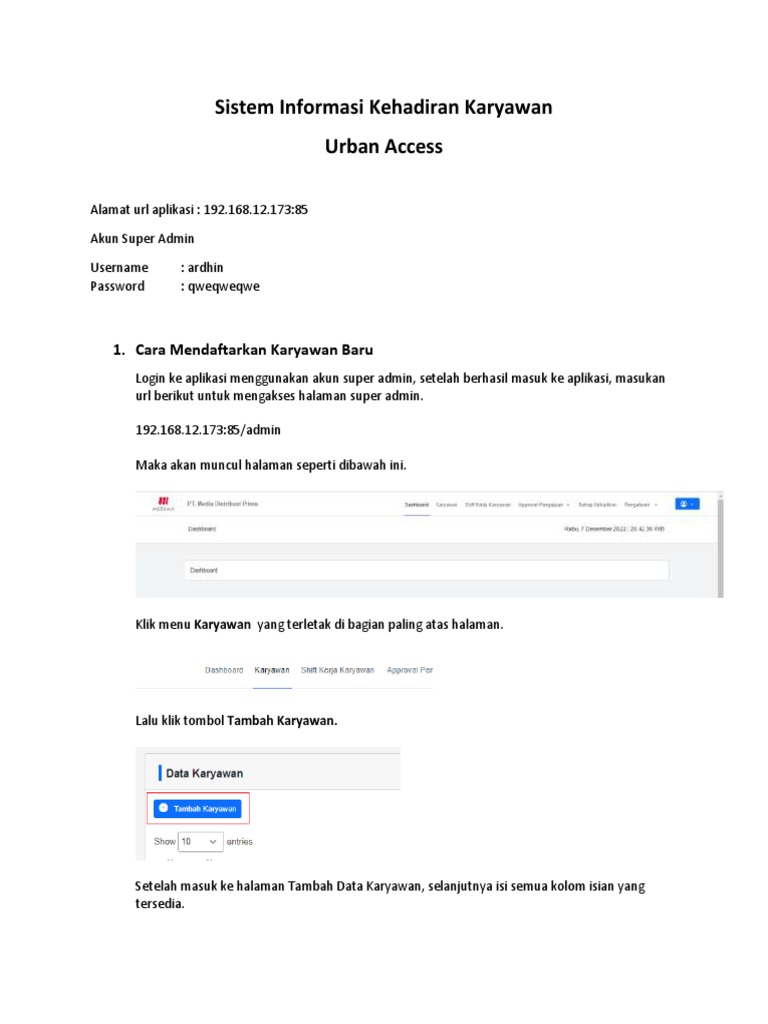 Sistem Informasi Kehadiran Karyawan | PDF | Karier & Perkembangan