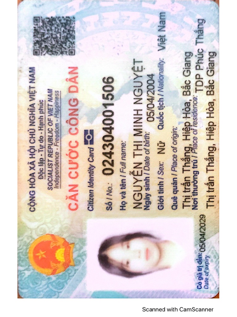 CCCD mặt trước | PDF