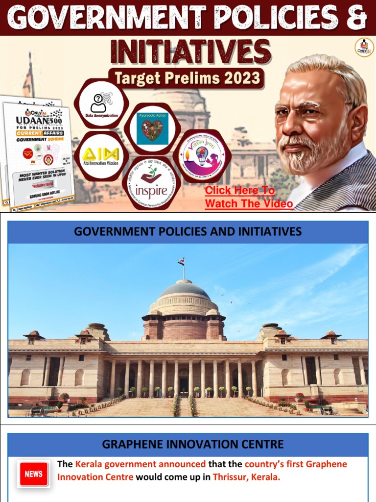 Science & Tech GOVERNMENT POLICIES & INITIATIVES in News | PDF ...