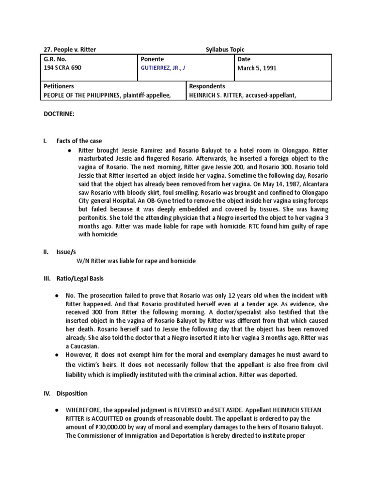 People v. Ritter | PDF