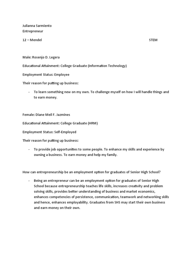 Activity in ENTREP - Week 2 | PDF