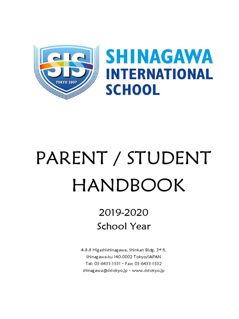 Shinagawa International School Handbook | PDF | Internet | Teachers