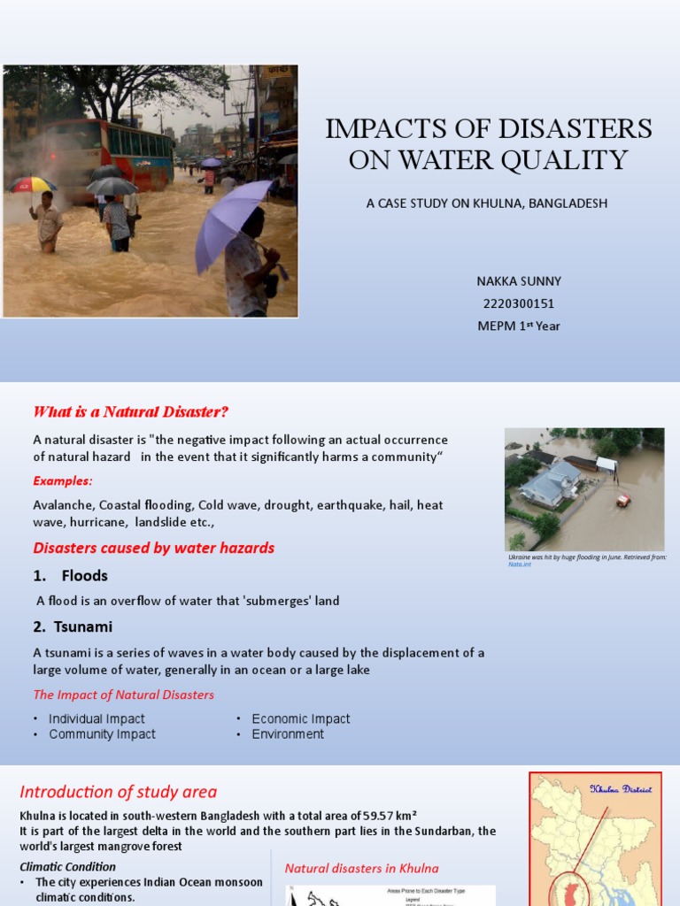 Impacts of Disasters On Water Quality | PDF | Natural Disasters | Water ...